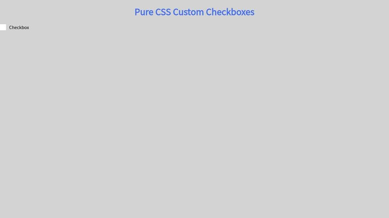 Pure CSS custom checkboxes