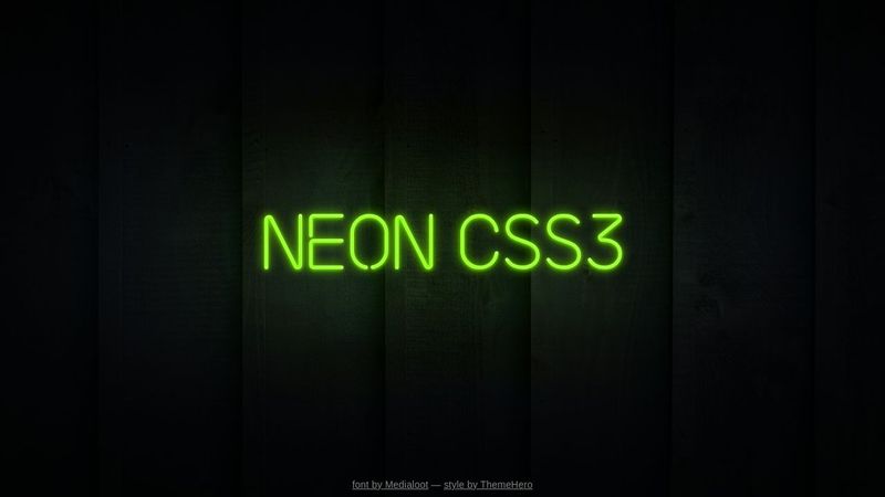 Neon Text Effect (CSS Only)