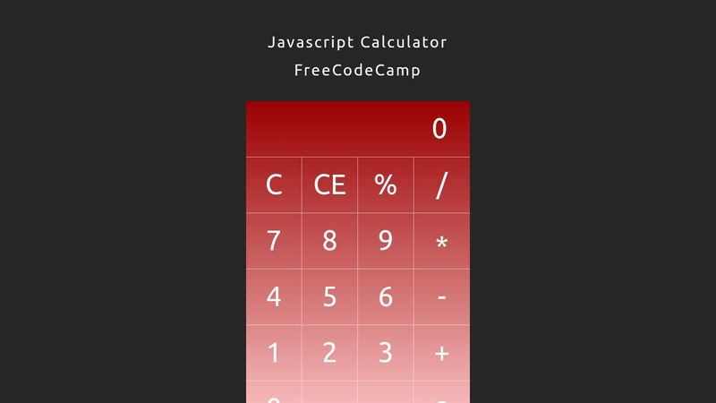 Javascript Calculator: FreeCodeCamp