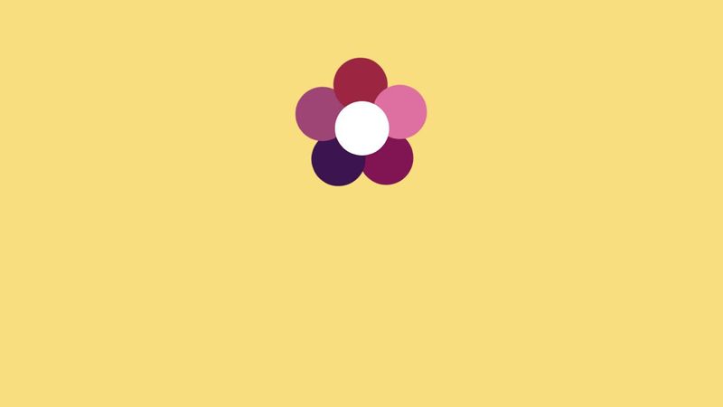 Rotating flower CSS