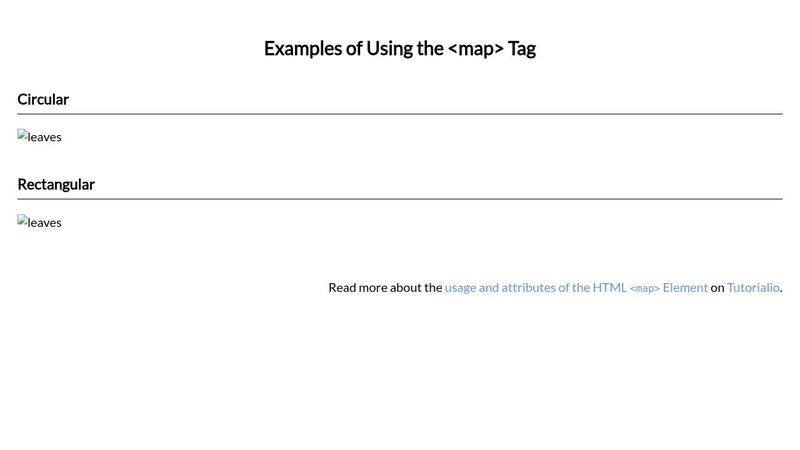 HTML map Tag