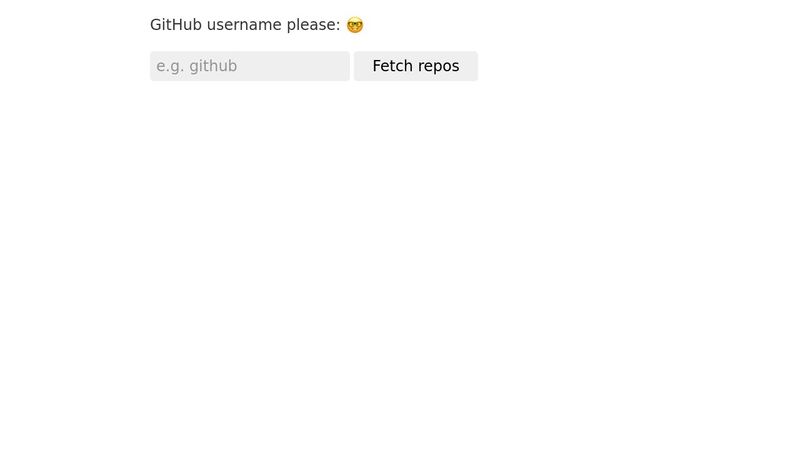 superfine fetch github repos