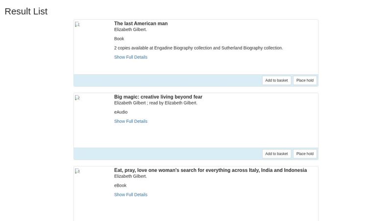 nested flexbox layout for library catalog v2