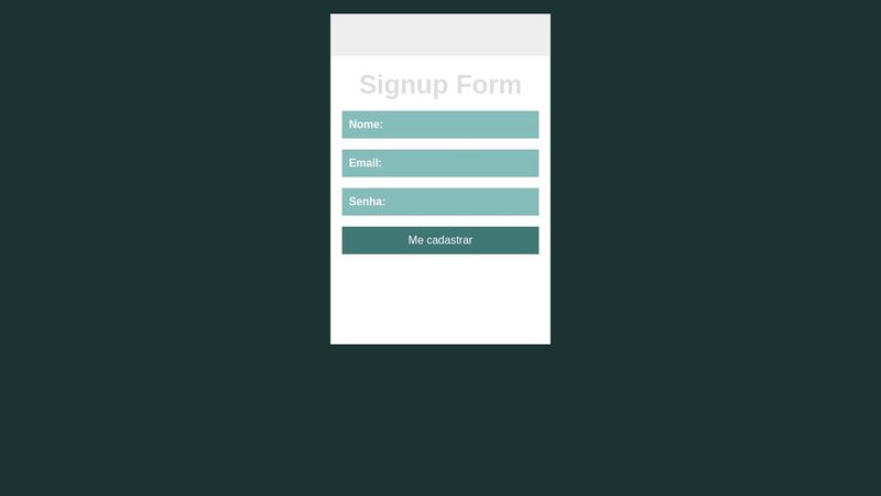 Signup form animated