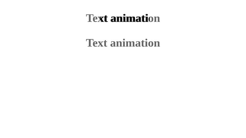 Text clip animation -- fade in