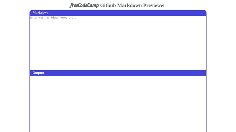 ReactJS Markdown Previewer