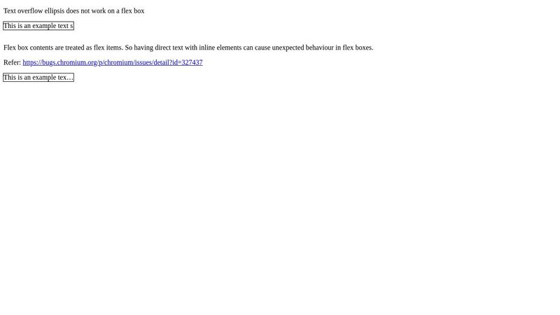 Flexbox and text-overflow