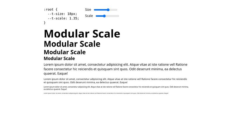 Modular Scale with CSS Variables