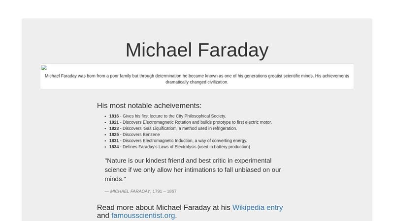FreeCodeCamp : Build a Tribute Page