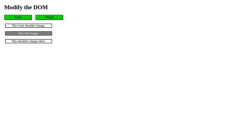 JS Events - Modify the DOM