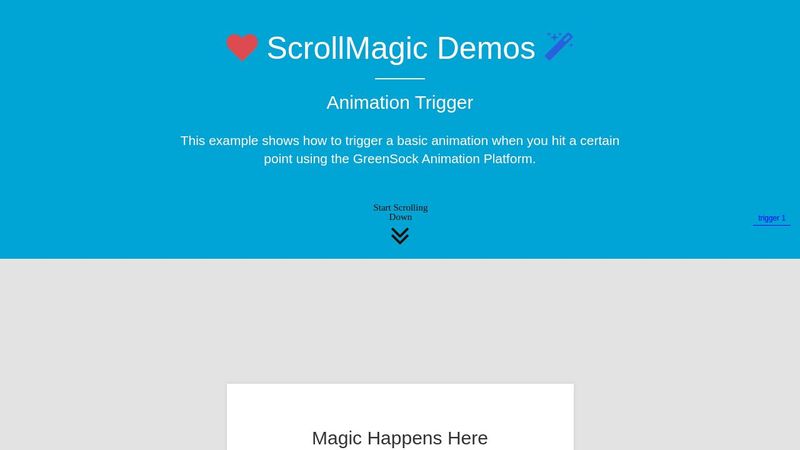 ScrollMagic Demos - Animation Trigger