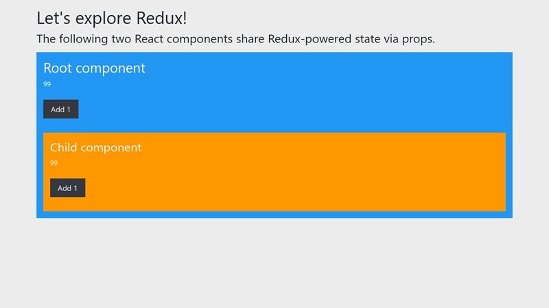 Simple Redux + React example