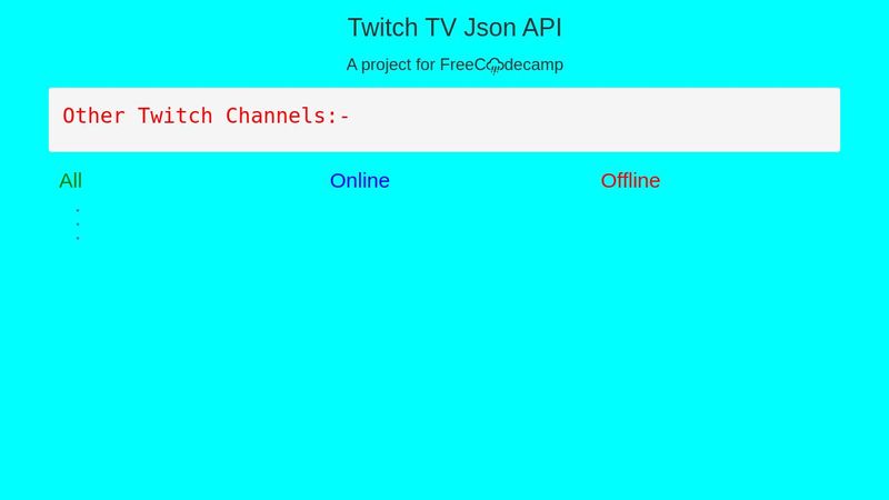 Pratik : Twitch Json API