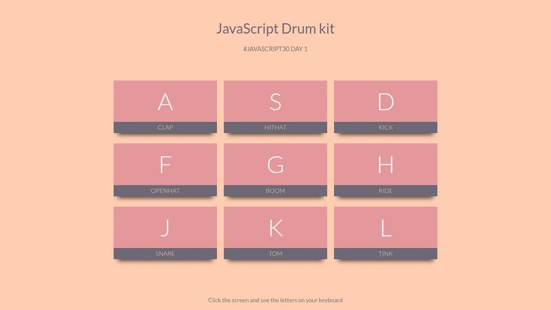 #JavaScript30 Day 1: Drum Kit