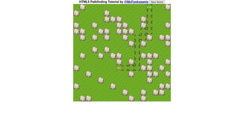 A-STAR Pathfinding AI for HTML5 Canvas Games