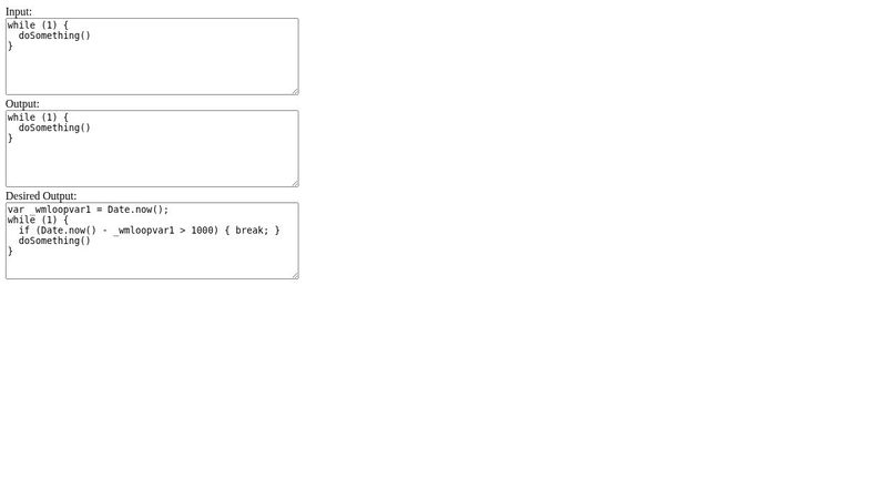 Infinite loop protection