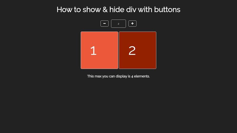 How to show and hide HTML elements with jQuery buttons