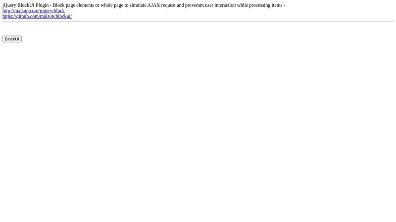 jQuery BlockUI Plugin