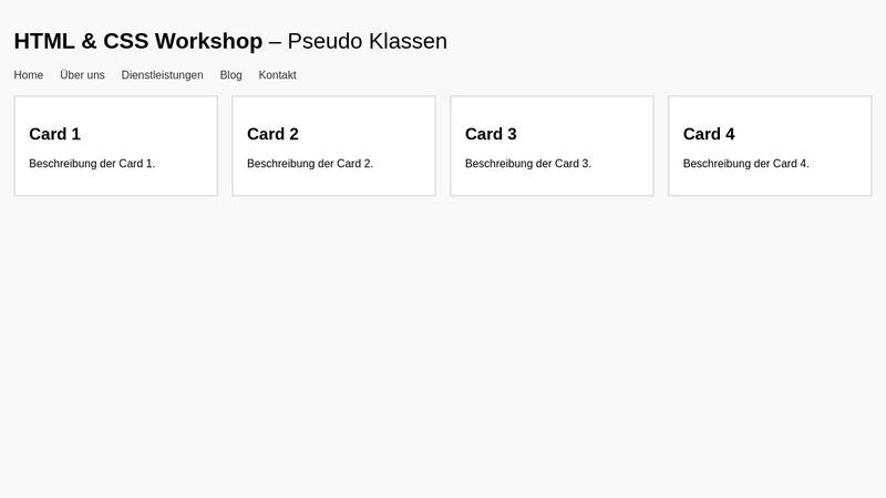 HTML & CSS Workshop – Pseudo Klassen
