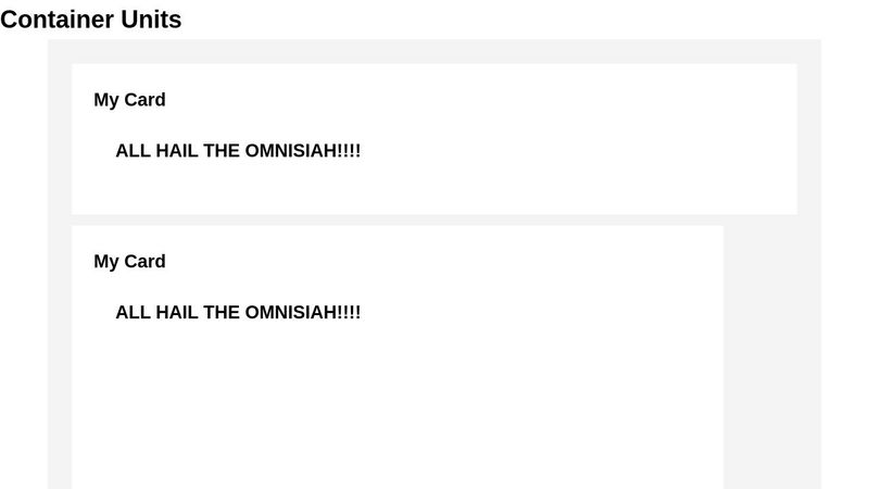 CSS: Container Units