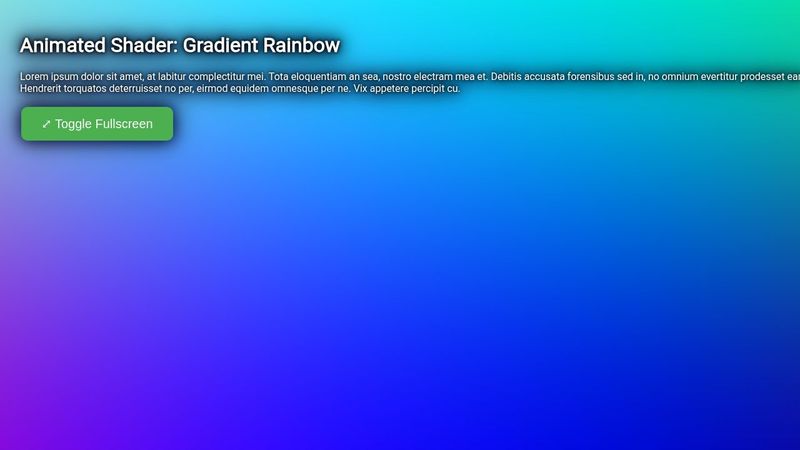 ShaderToy: Simple Animated Gradient Rainbow
