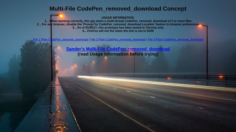 Multiple File Downloads with a Single Click, or "Get Them Files Like ...
