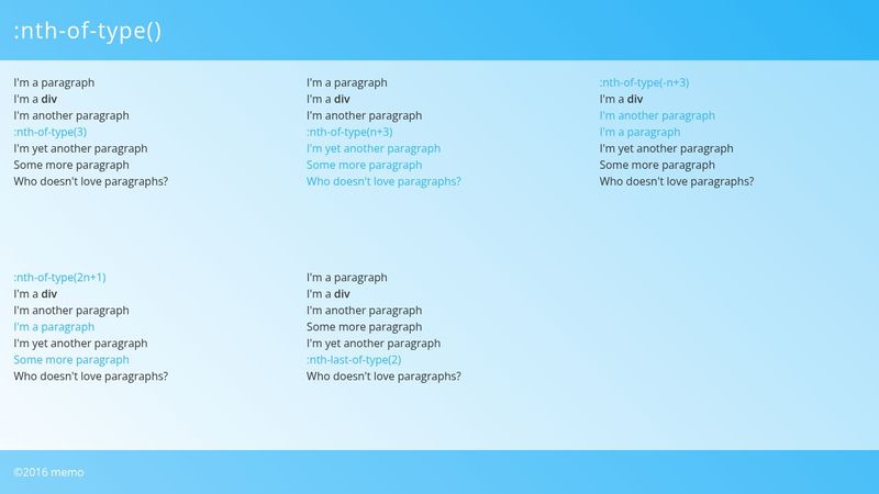 CSS Selectors / nth-of-type()