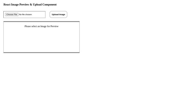 React Image Preview & Upload