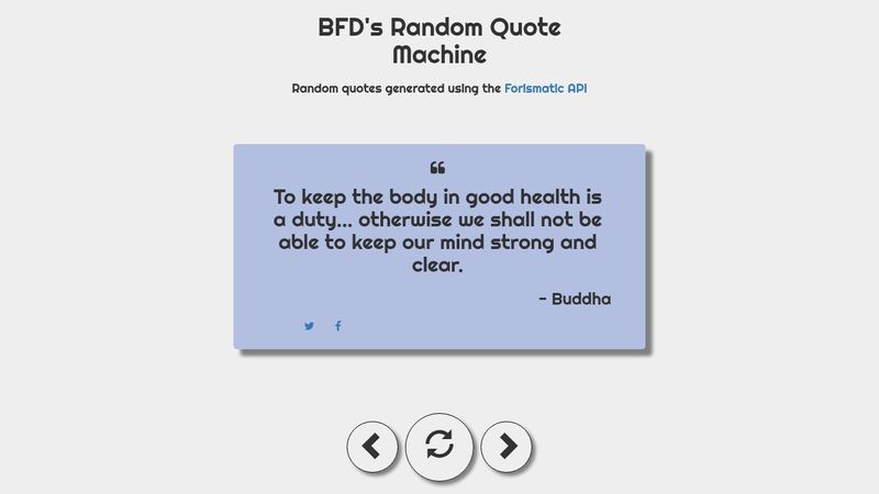 FreeCodeCamp: Random Quote Generator