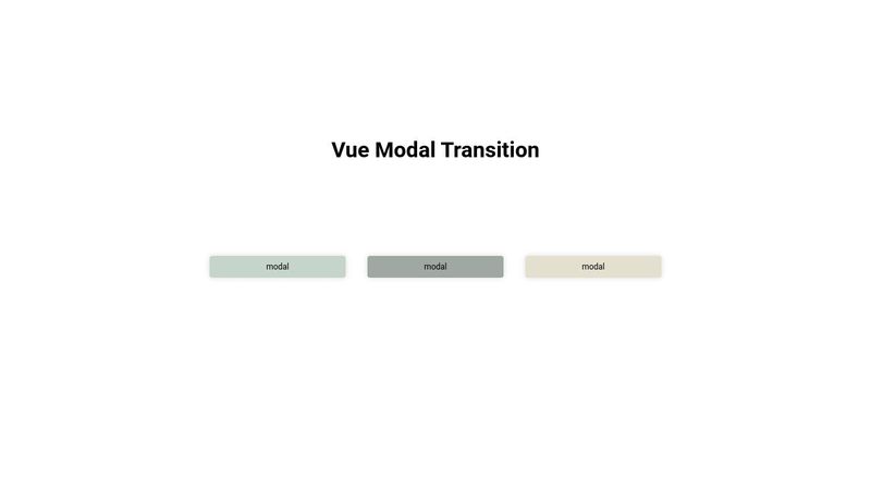 Vue Modal Transition