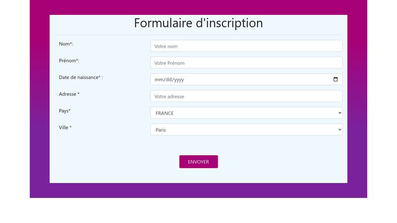 Formulaire bootstrap