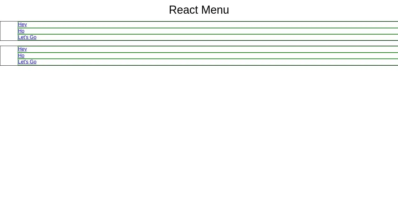 React Menu