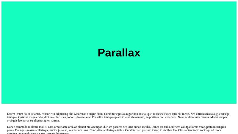Parallax effect using jQuery