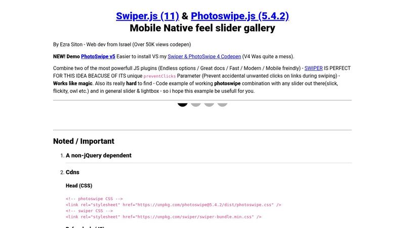 Slider and Lightbox :: slider (swiper.js 10) & Lightbox gallery ...