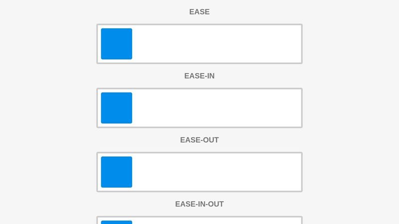 CSS Transition Timing Function