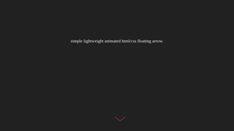 Simple Animated HTML/CSS Floating Arrow