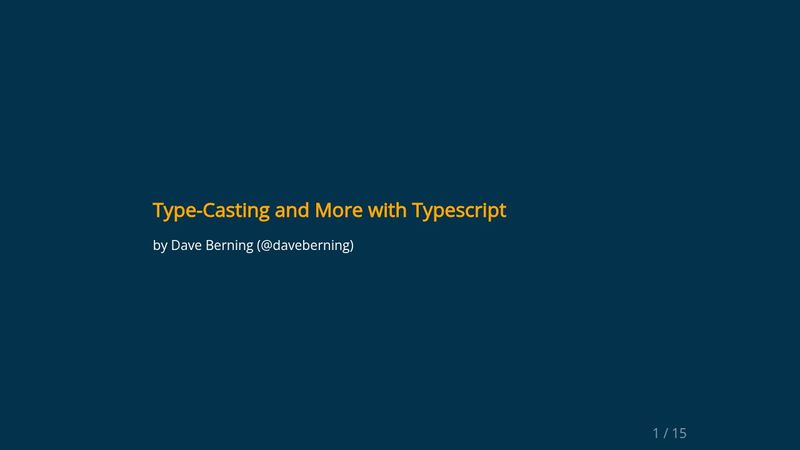 Type-Casting and More with Typescript