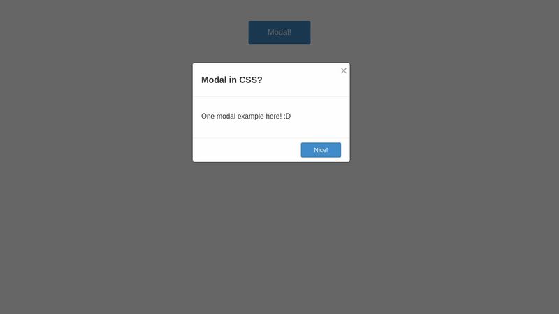 Pure CSS Modal On Page Load