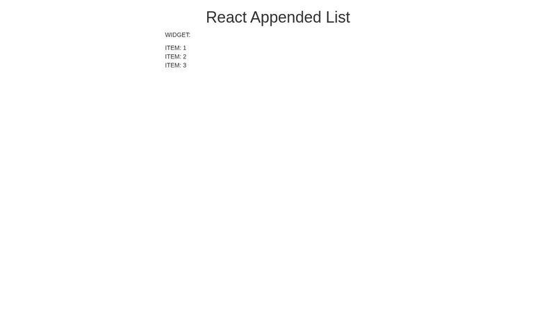 React JS - Lists