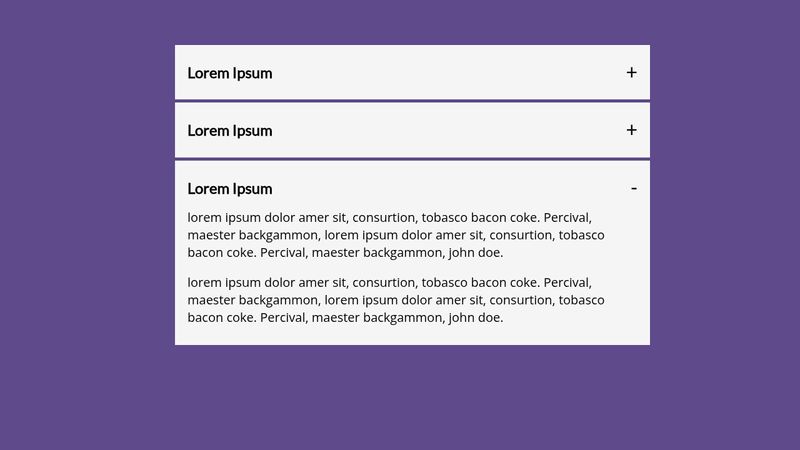Accordion CSS Challenge