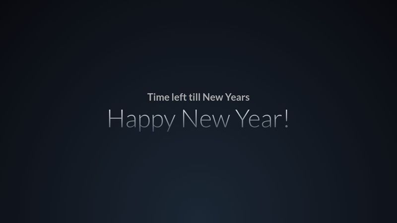 New Years Countdown Timer