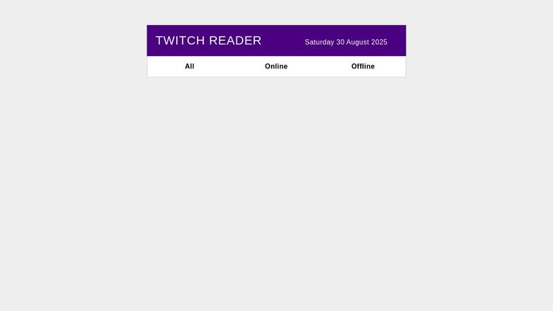 Twitch.tv JSON API