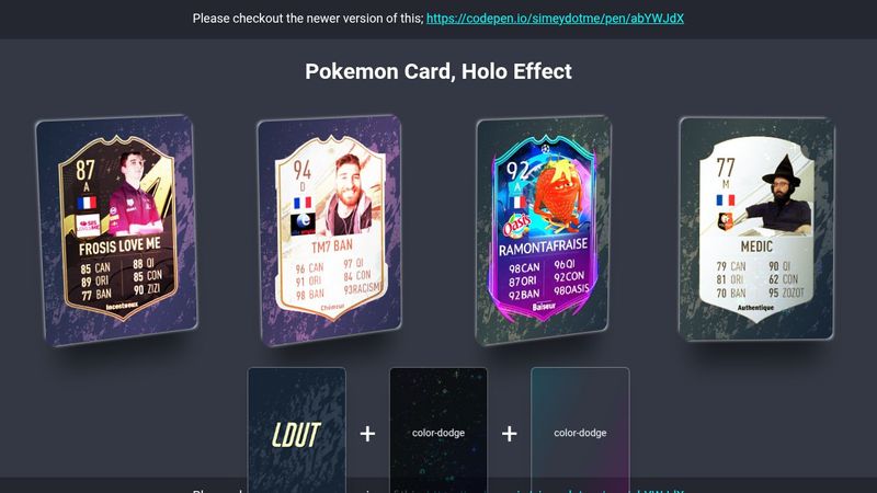 Pokemon Card Holo Effect