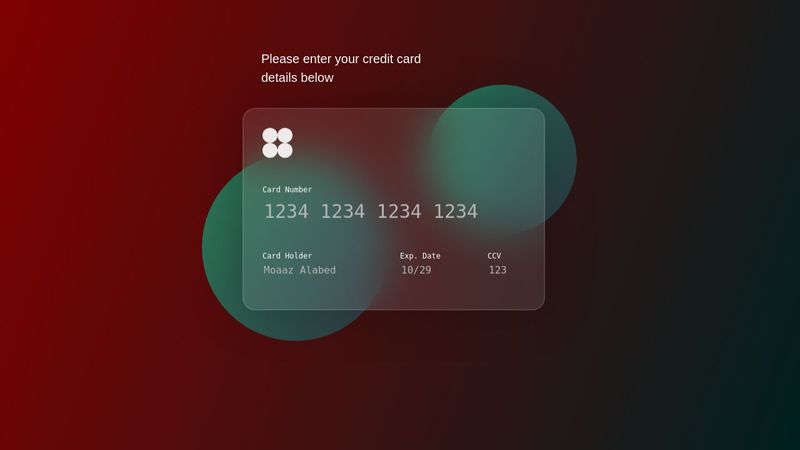 Glassmorphic Credit Card Using Html And Css