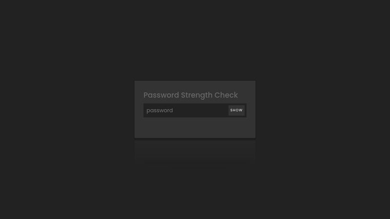 Password Strength Checker JS CSS