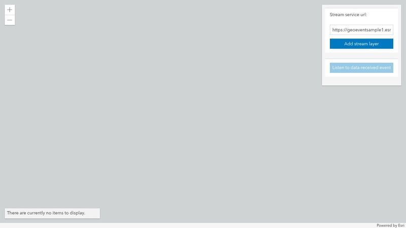 StreamLayer - hittest, popupTemplate, and data-received - console