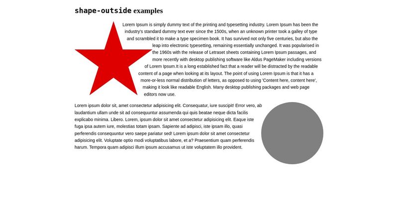 shape-outside examples