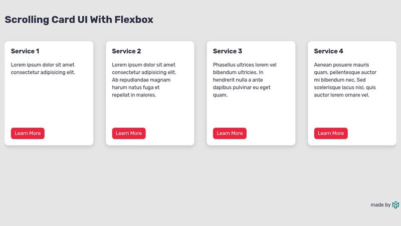 Scrolling Card Ui With Flexbox
