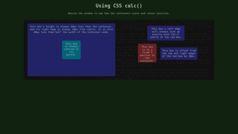 Using CSS calc()