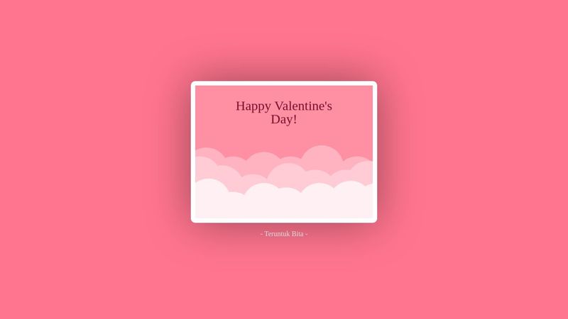 Pure CSS Valentine's Day Card